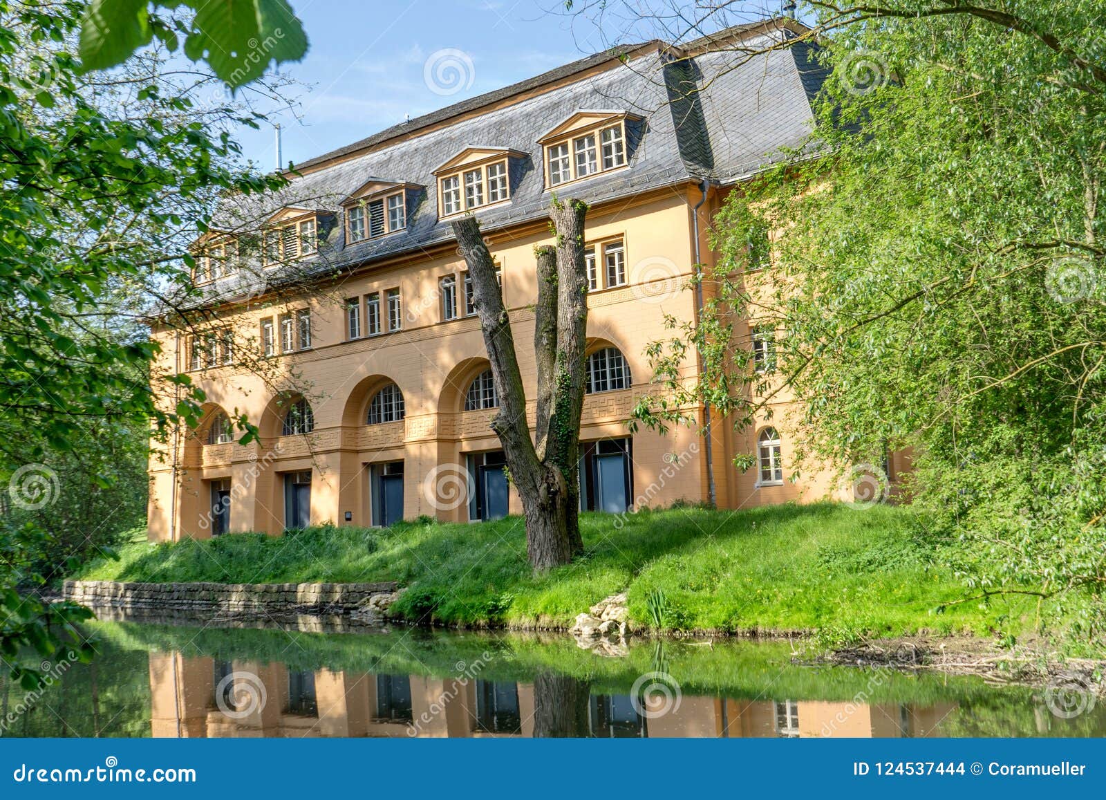 A Historical Building in Weimar Stock Photo - Image of facade, orange ...