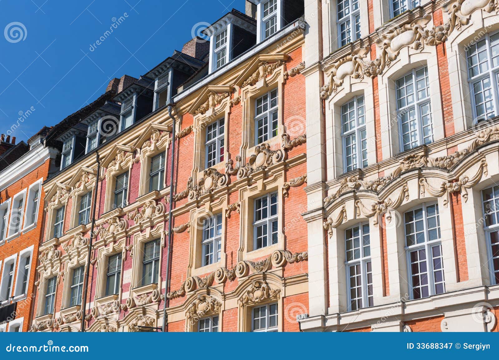 Historical Buildings in Lille Stock Image - Image of blue, lille: 33688347