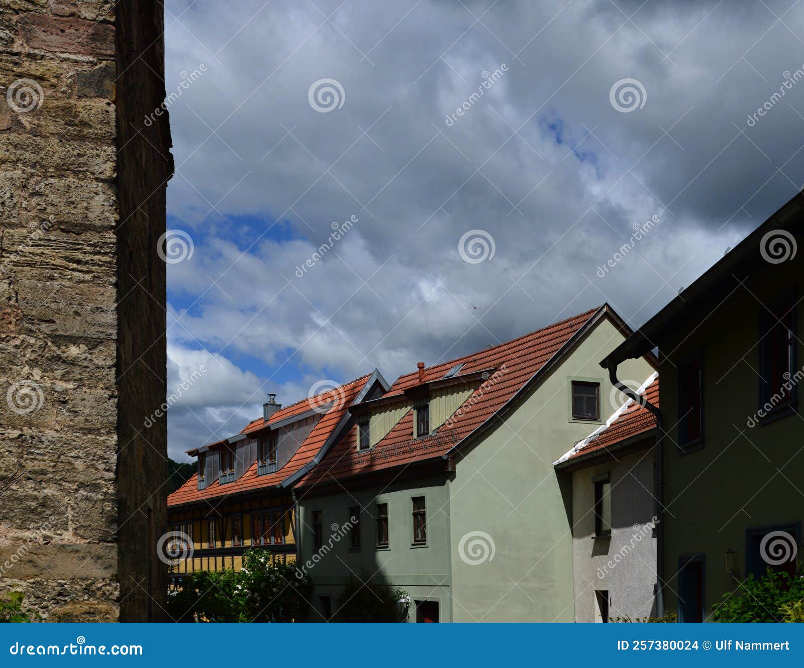 Historical Buildings in the Old Town of Kranichfeld, Thuringia Stock ...