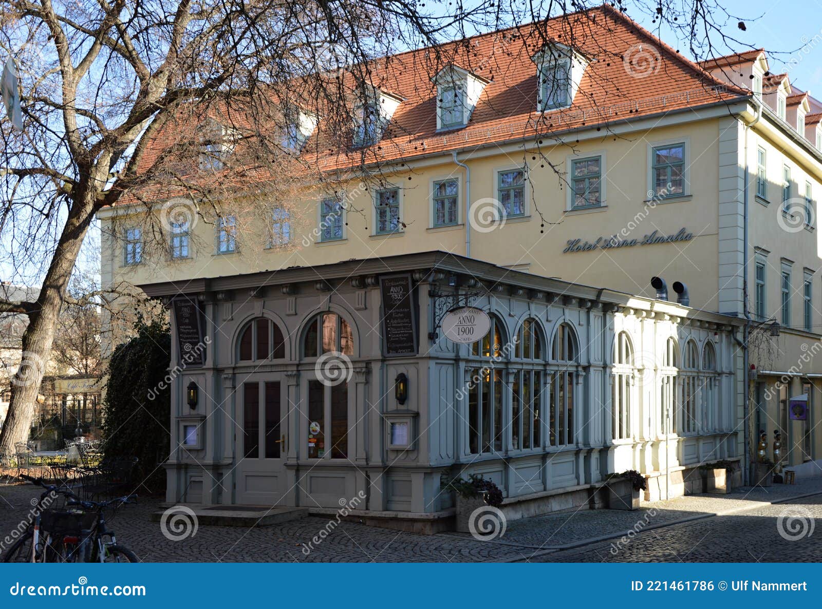 Historical Buildings in the Old Town of Weimar, Thuringia Editorial ...