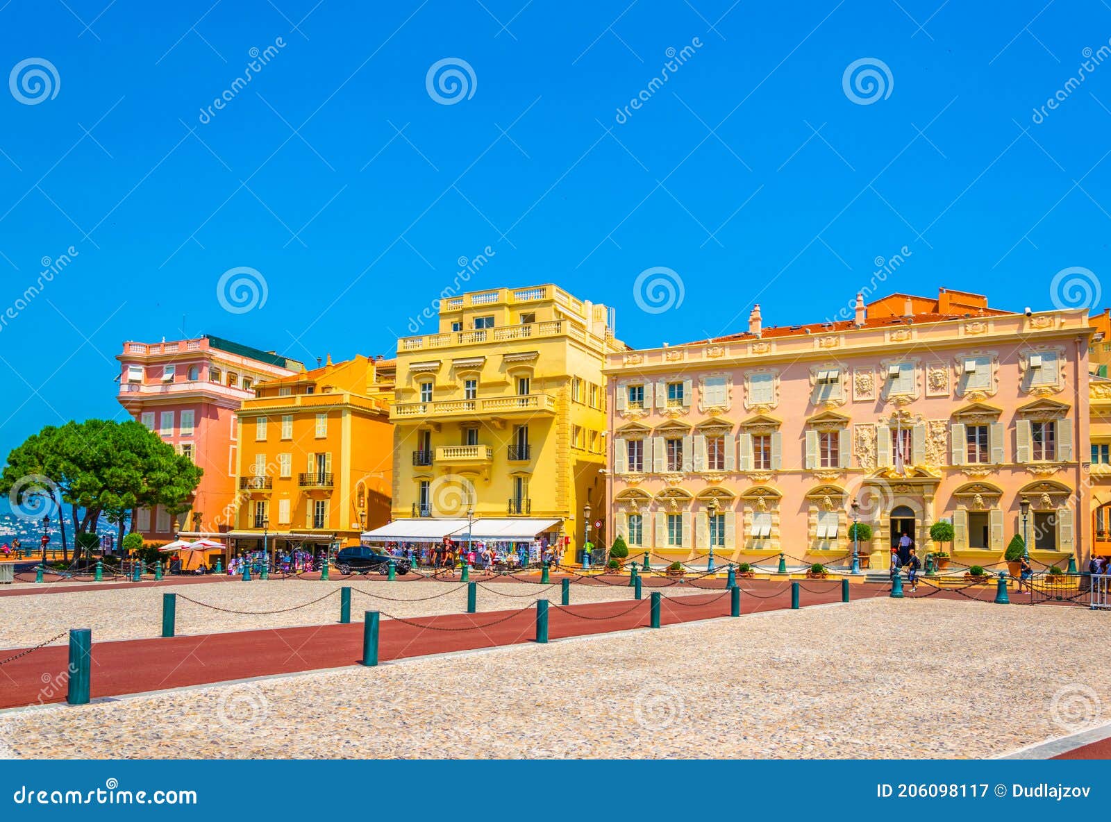 Historical Buildings on Place Du Palais in Monaco Editorial Photography ...