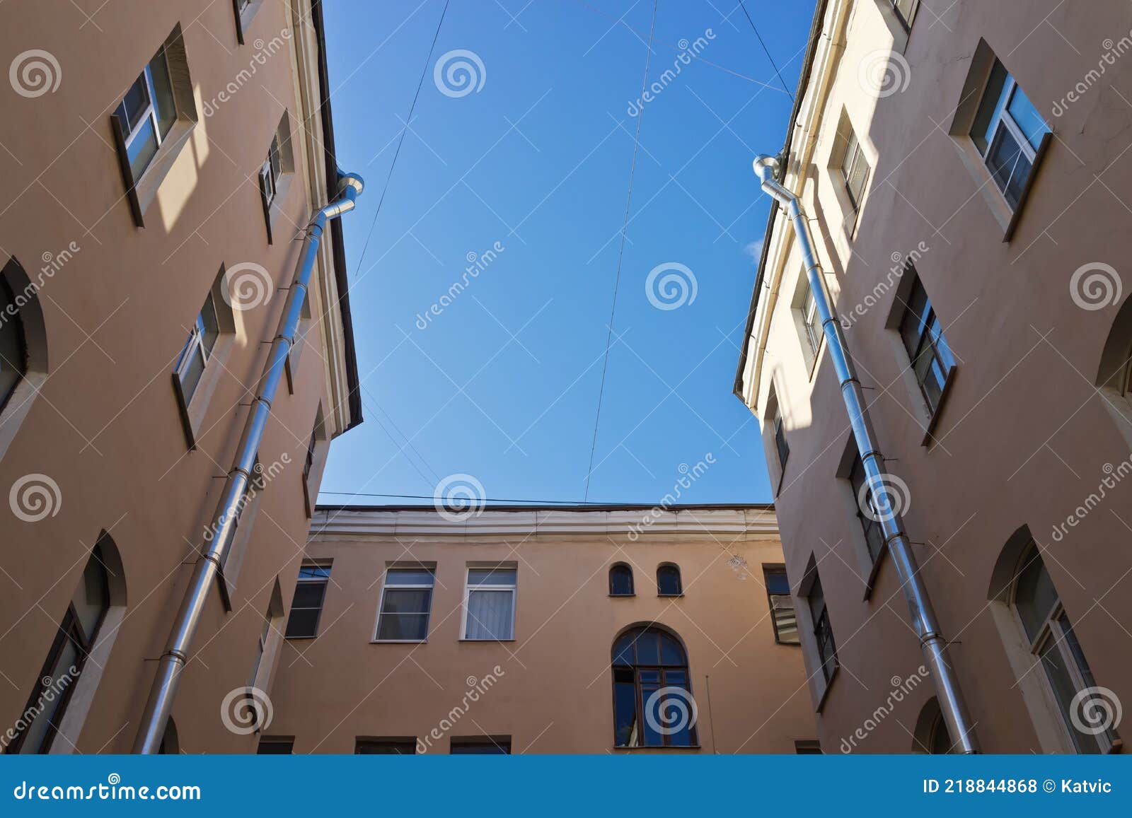 Close-up On Downpipes, Waste Water Pipes. Overflow Pipes Of Flood ... Close-up On Downpipes, Waste Water Pipes. Overflow Pipes Of Flood ...