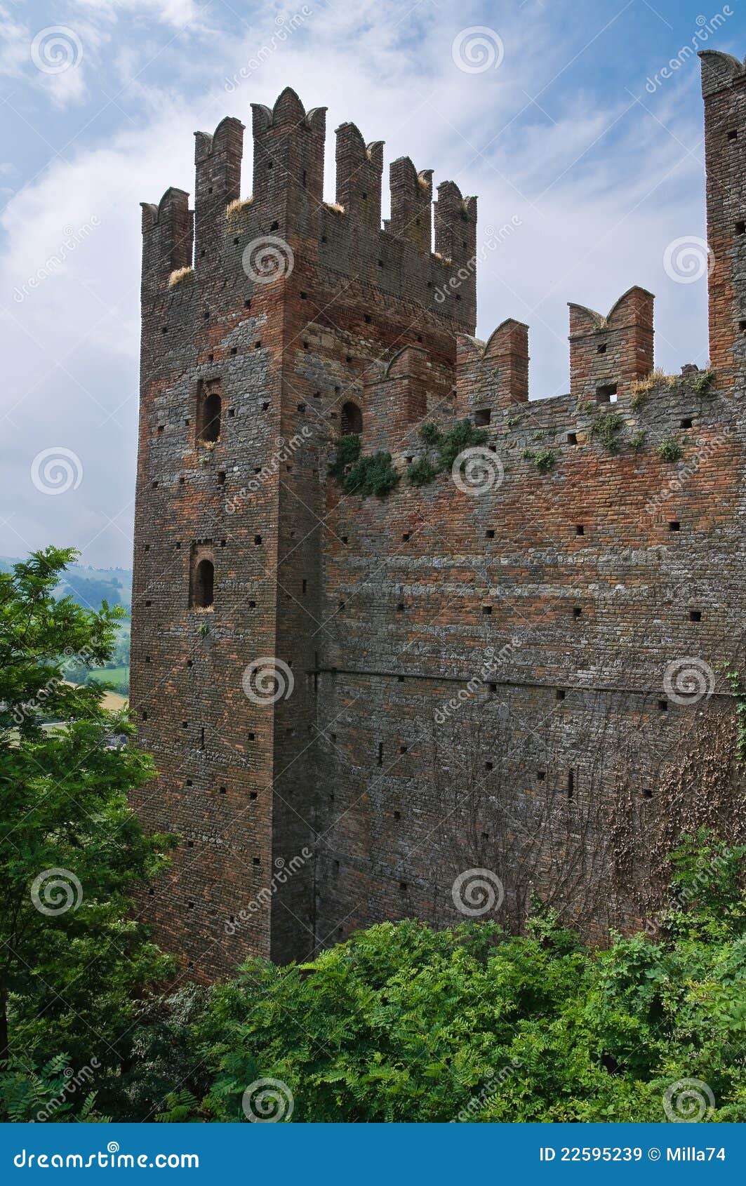 Historical Castle of Emilia-Romagna. Italy. Stock Image - Image of ...
