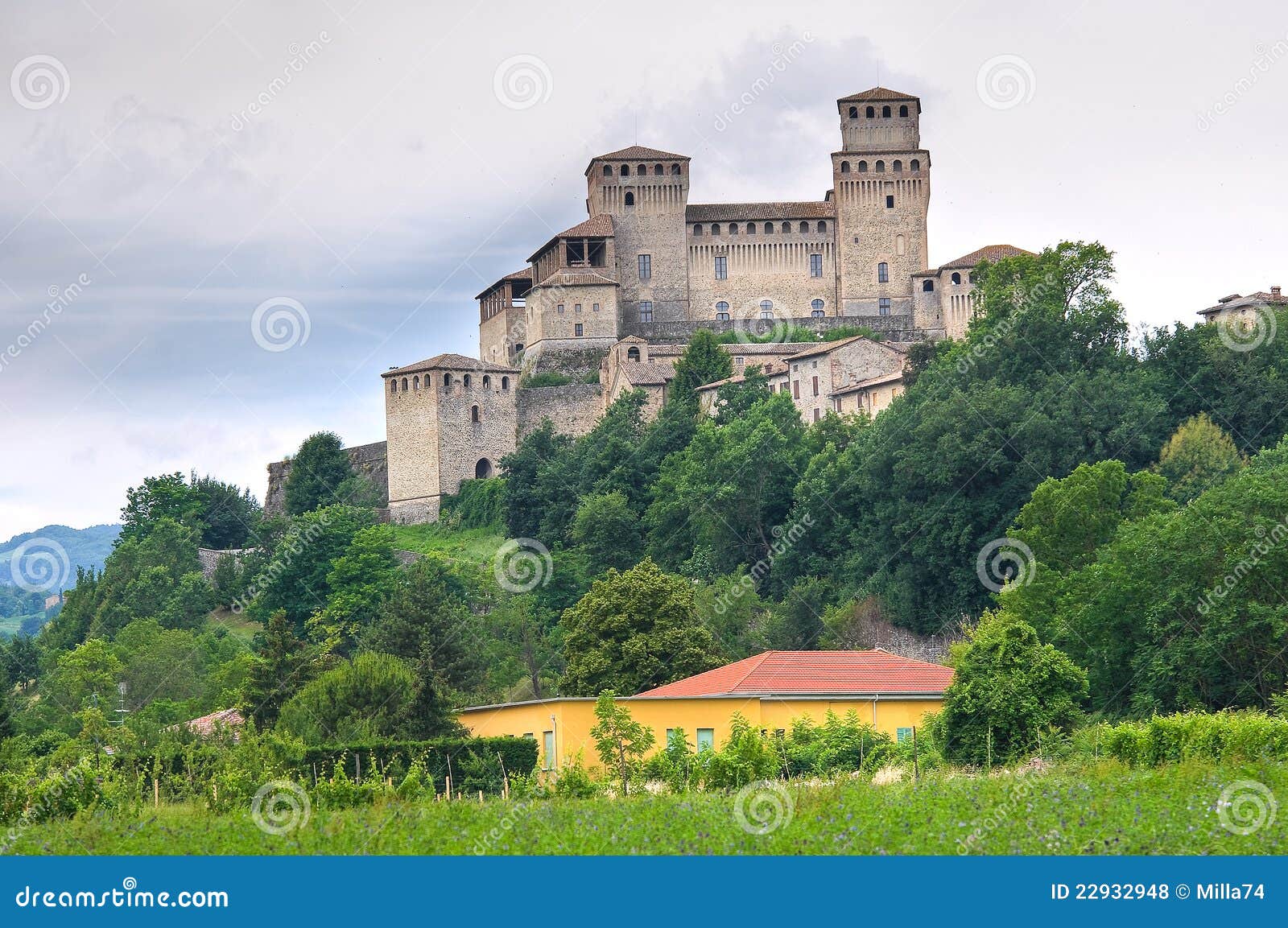 Historical Castle of Emilia-Romagna. Italy. Stock Photo - Image of ...