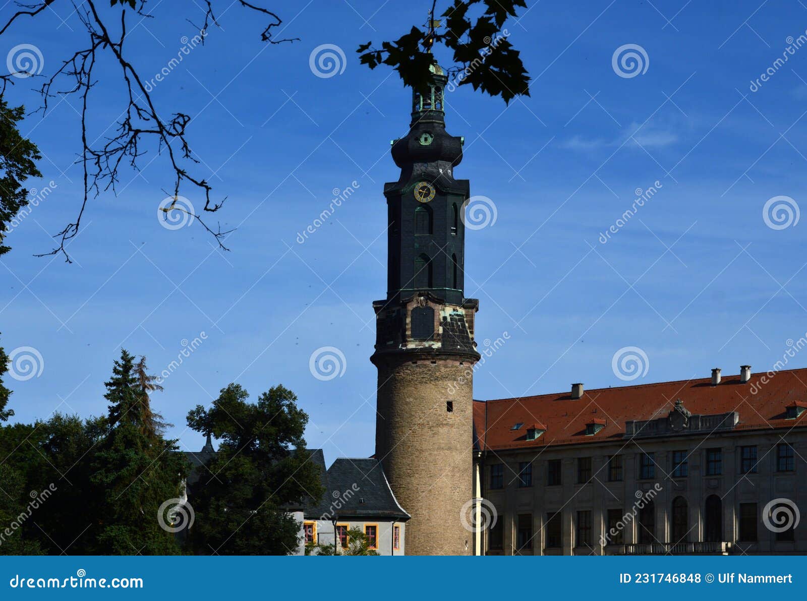 Historical Castle in the Old Town of Weimar, Thuringia Stock Photo ...