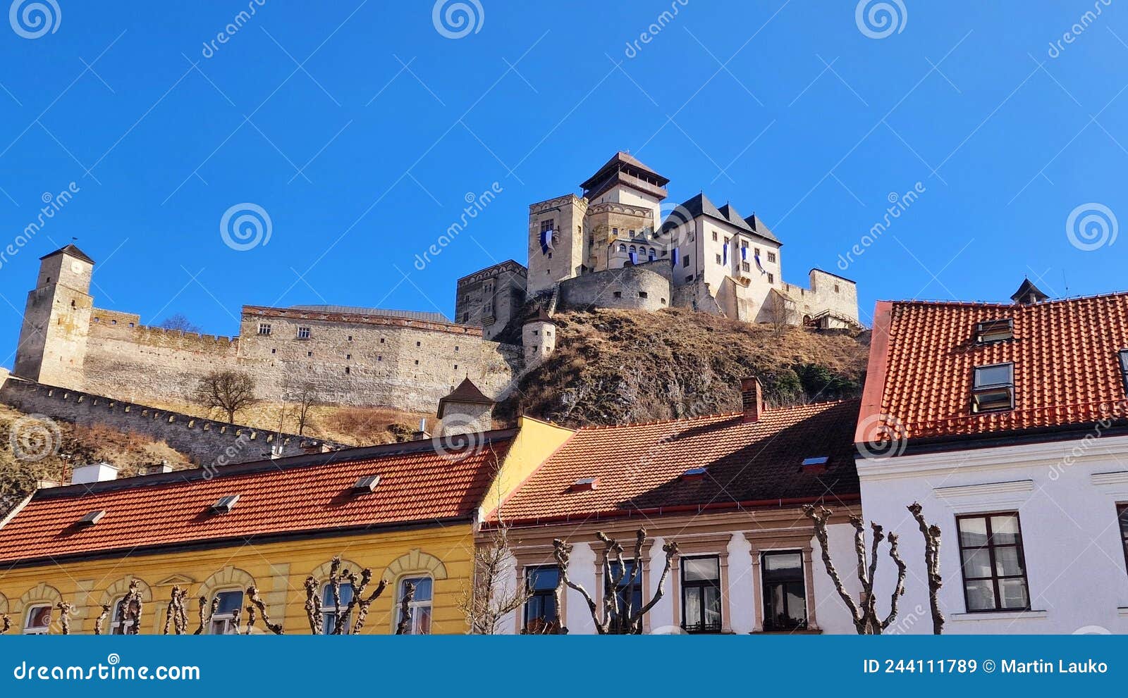 Historical Castle Trencin in Slovakia Stock Image - Image of ...