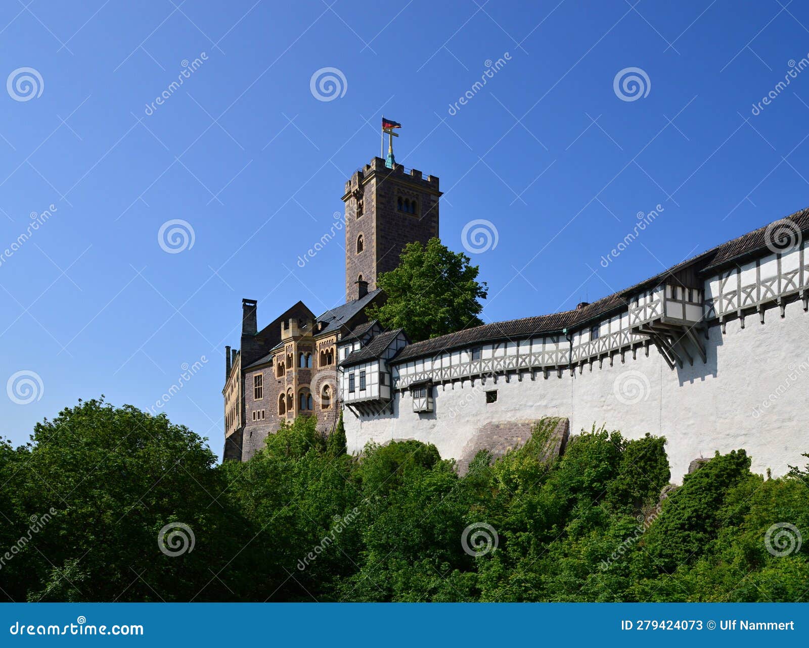 Historical Castle Wartburg in TheTown Eisenach, Thuringia Stock Image ...
