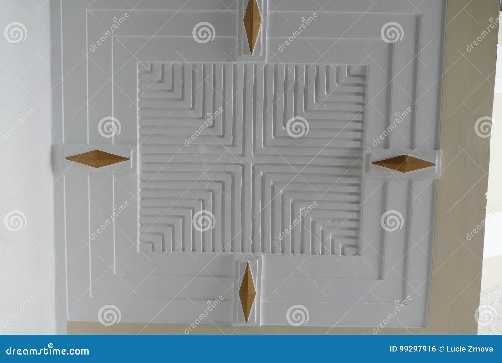 Historical Ceiling in an Old Building Stock Photo - Image of moulding ...