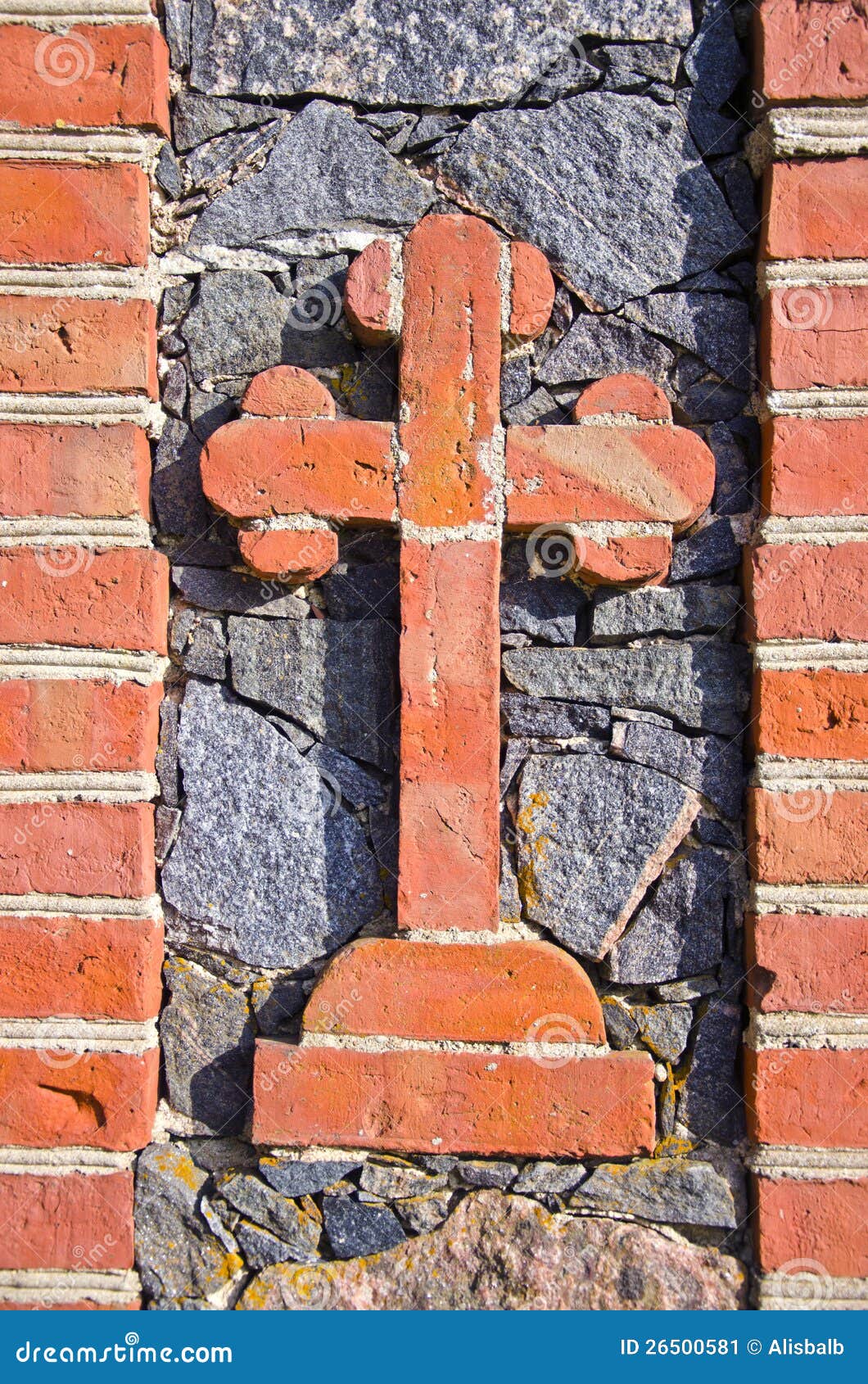 Historical Cemetery Gate Bricks Cross Stock Image - Image of symbol ...