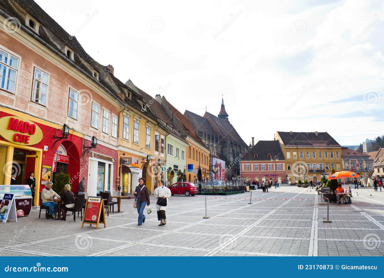 Historical Center of Brasov City Editorial Stock Photo - Image of ...