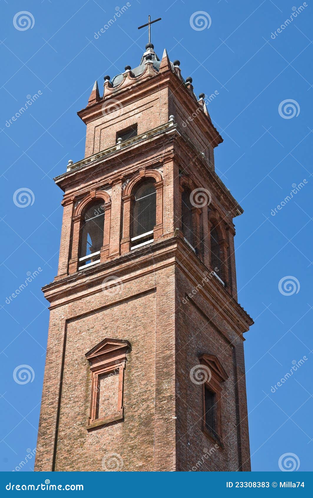 Historical Church of Ferrara. Italy. Stock Image - Image of closeup ...