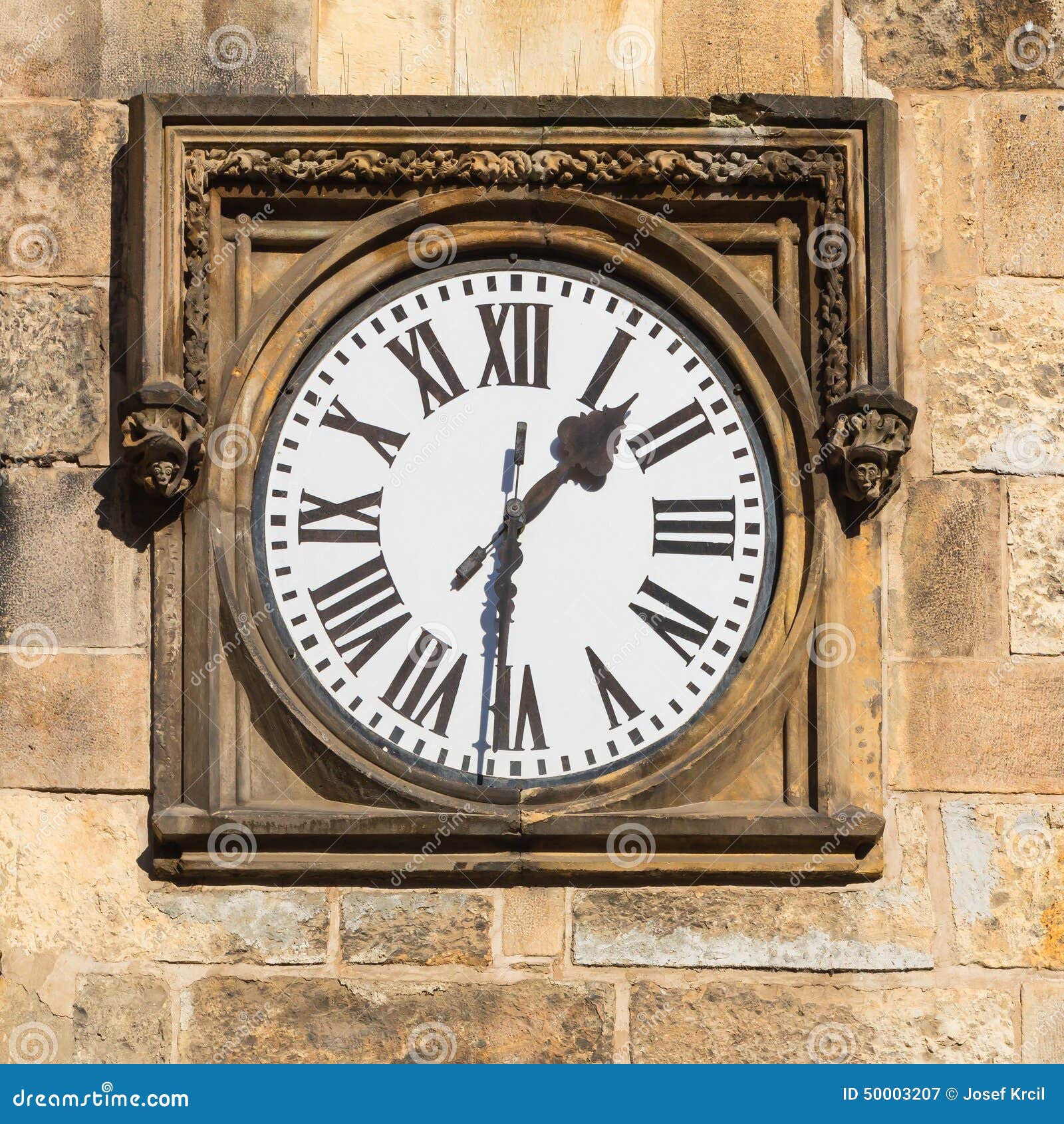 Historical clock stock image. Image of high, flowers - 50003207