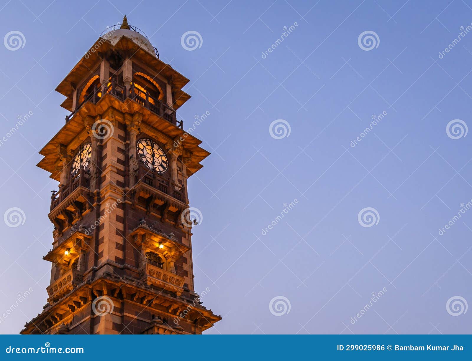 Historical Clock Tower Ancient Architecture with Bright Blue Sky at ...