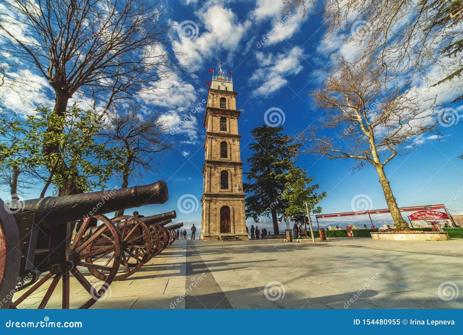 The Historical Clock Tower in Tophane Park Editorial Image - Image of ...