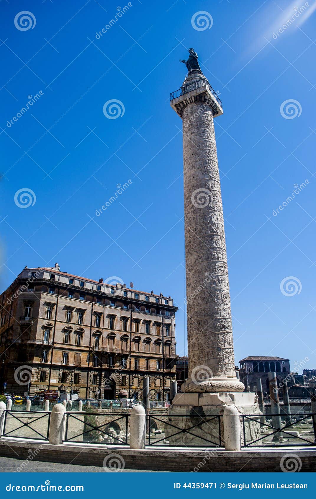 The Historical Column of Traian, in Rome Stock Image - Image of ...