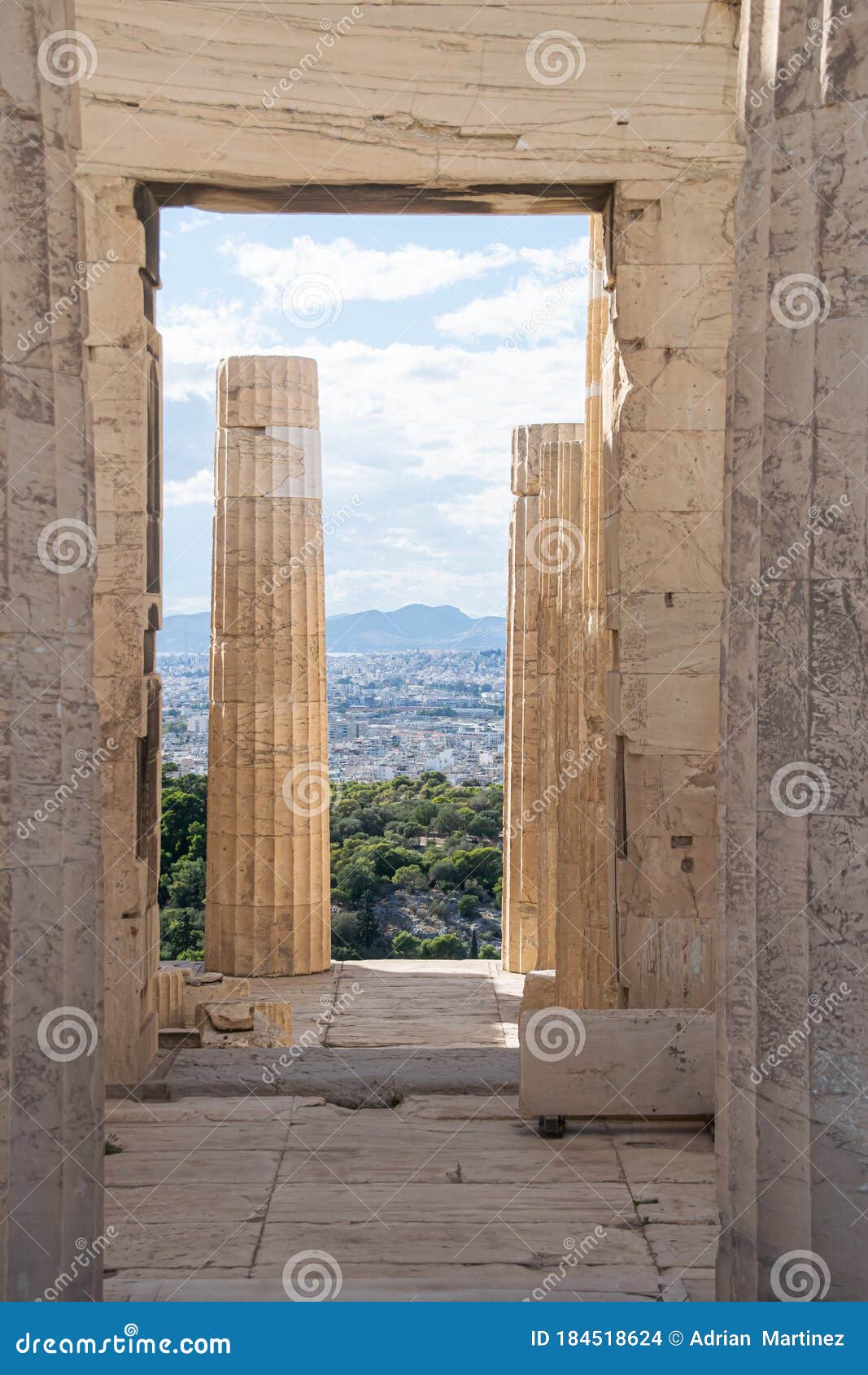 HISTORICAL COLUMNS and ARCHITECTURE from ACROPOLIS, ATHENS Stock Photo ...