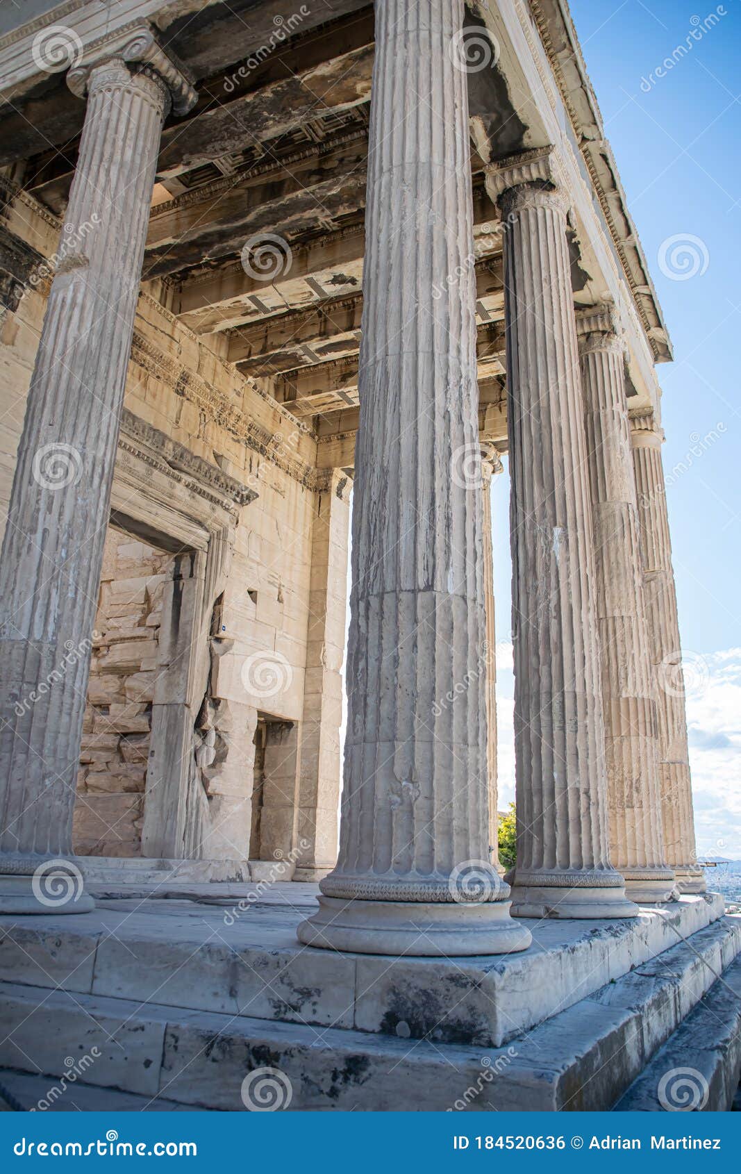HISTORICAL COLUMNS and ARCHITECTURE from ACROPOLIS, ATHENS Stock Photo ...