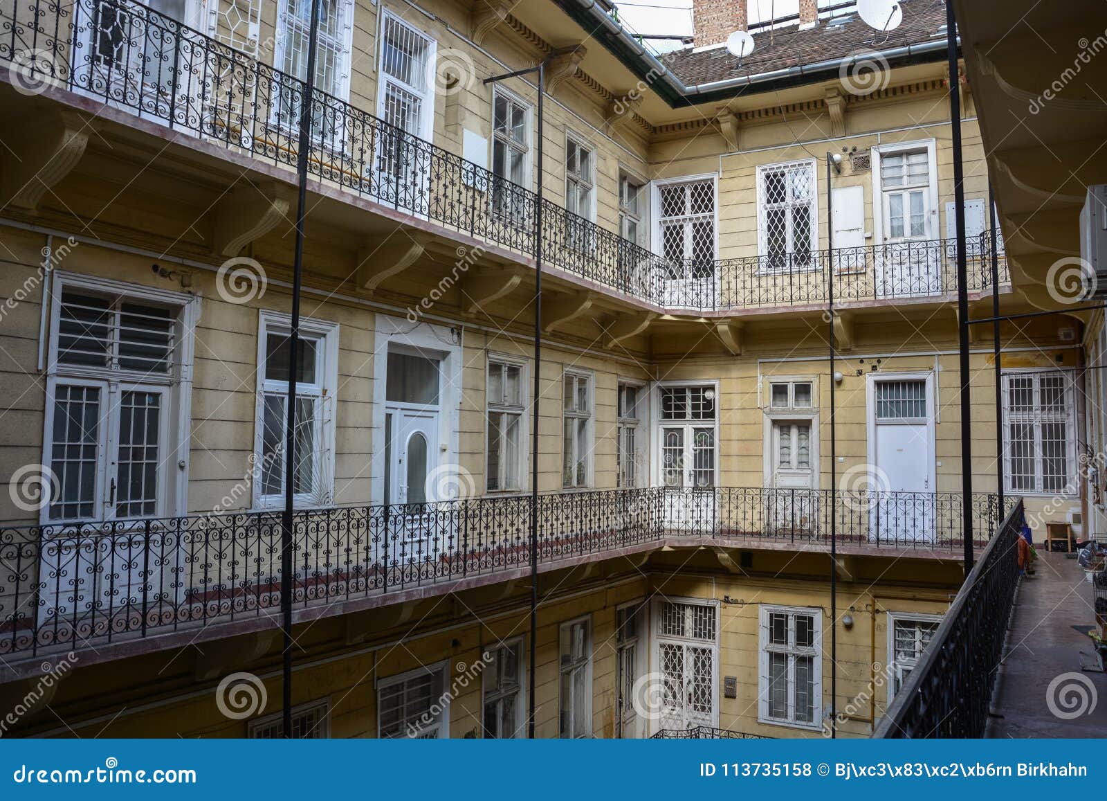 Historical Courtyard in Budapest, Hungary Stock Photo - Image of ...