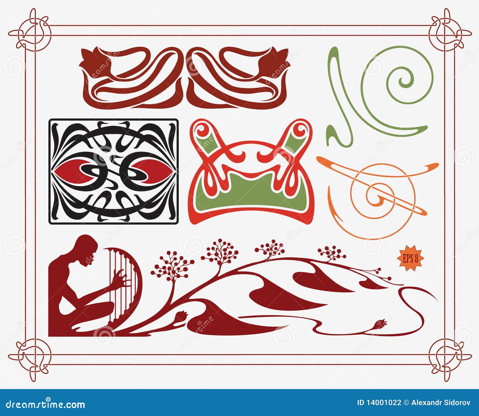 Historical Design Collection Stock Vector - Illustration of flourish ...