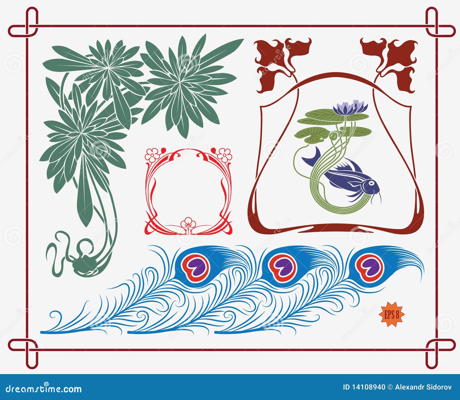 Historical Design Collection Stock Vector - Illustration of border ...