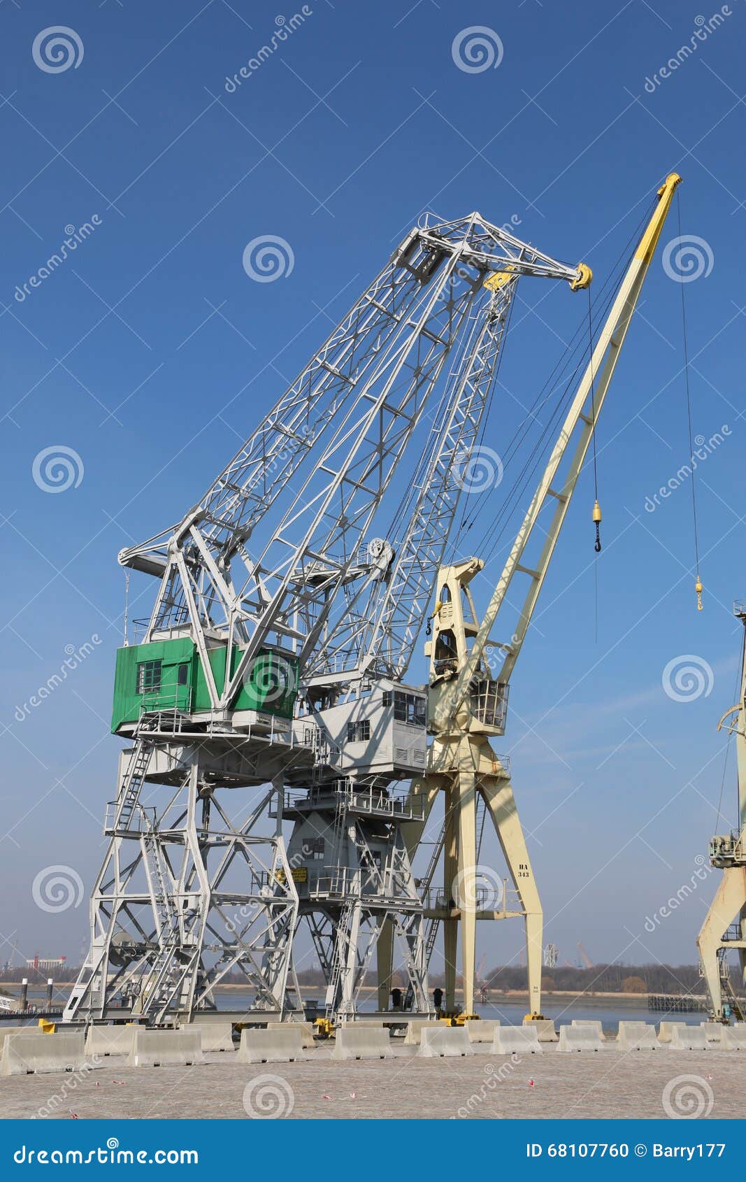 Historical Dock Cranes. Stock Photography | CartoonDealer.com #68107760