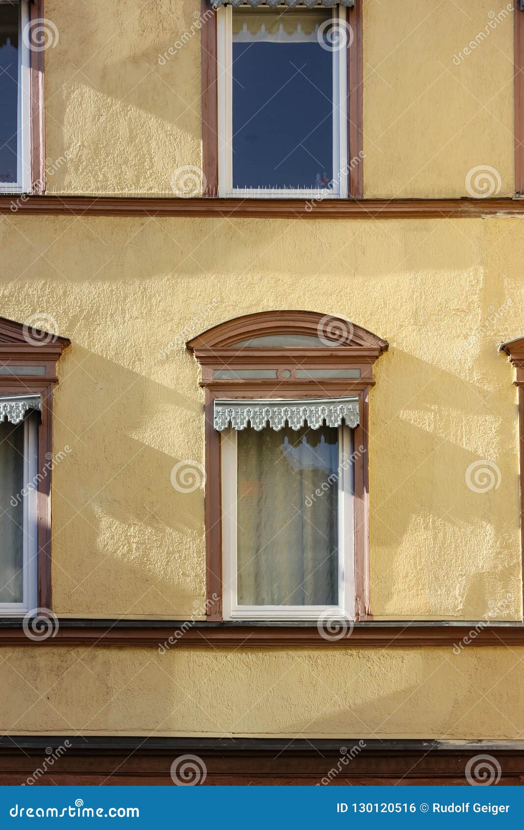 Historical Facade of Old Building Stock Photo - Image of color ...