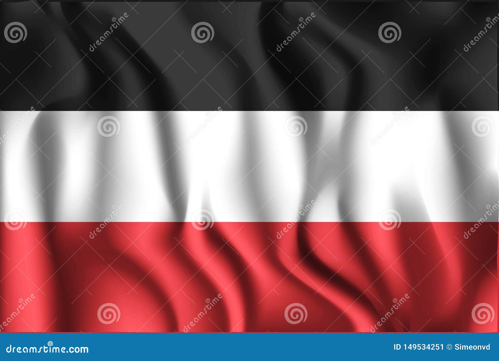 Historical Flag of Upper Volta. Rectangular Icon. Waving Effect Stock ...