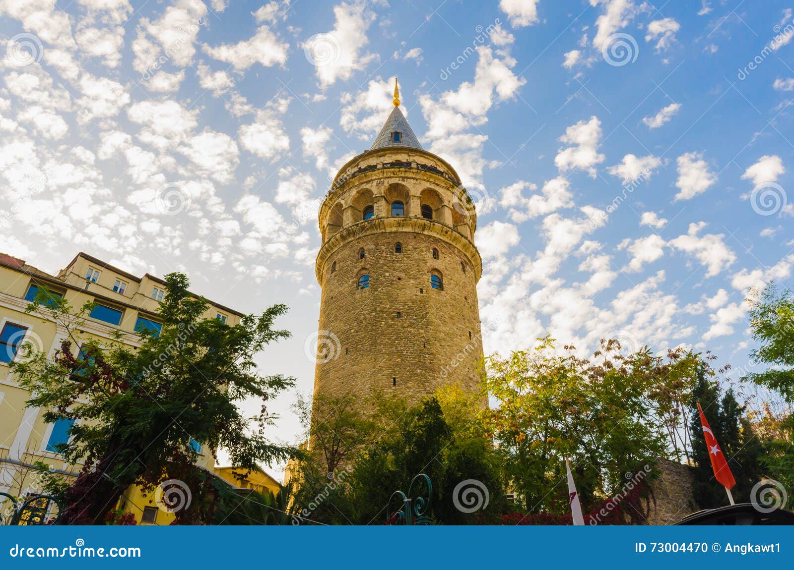 Historical Galata Tower As A Fire Watchtower, One Of The Ancient ...