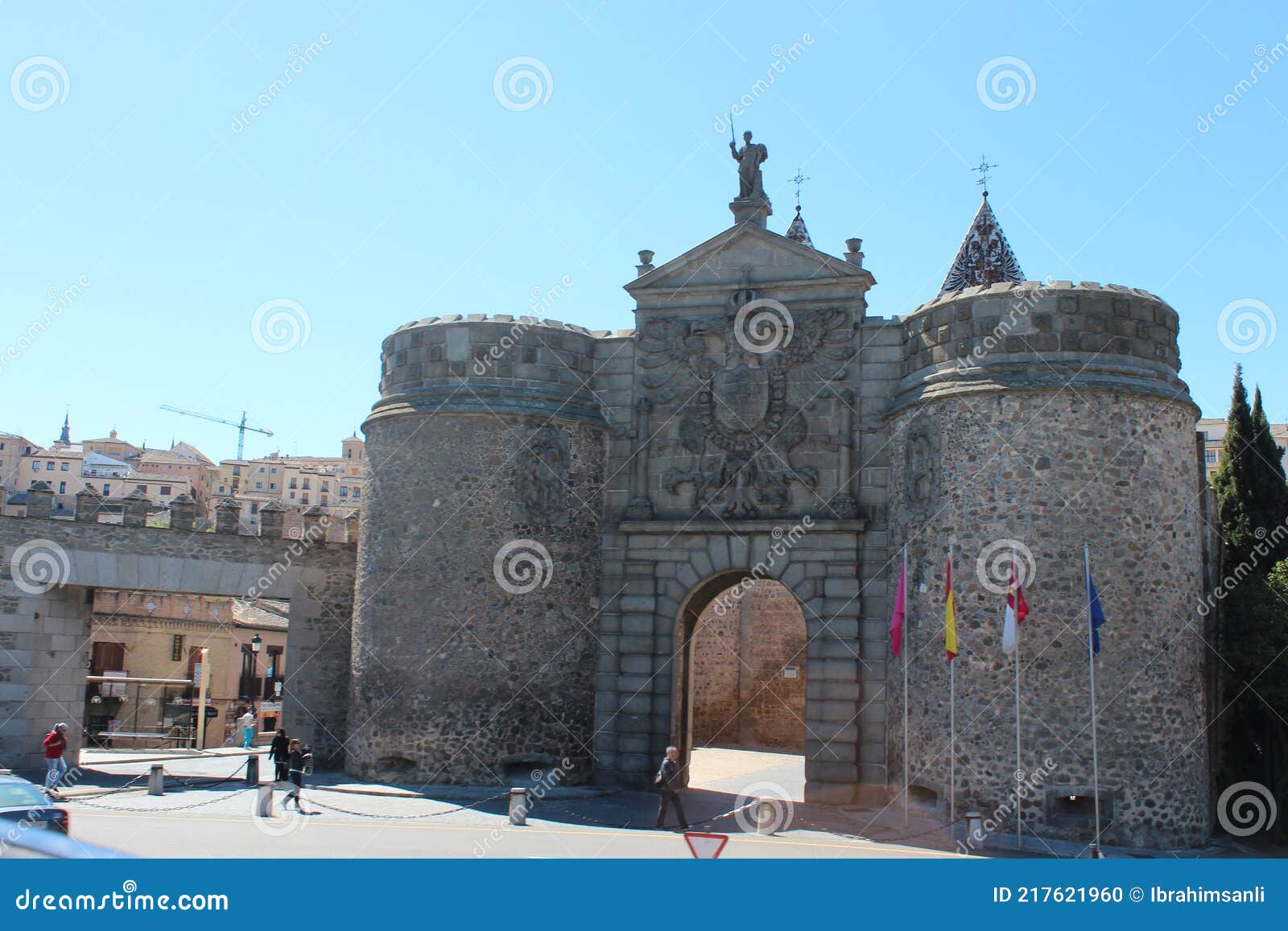 A Historical Gate in Toledo Stock Photo - Image of stone, spain: 217621960