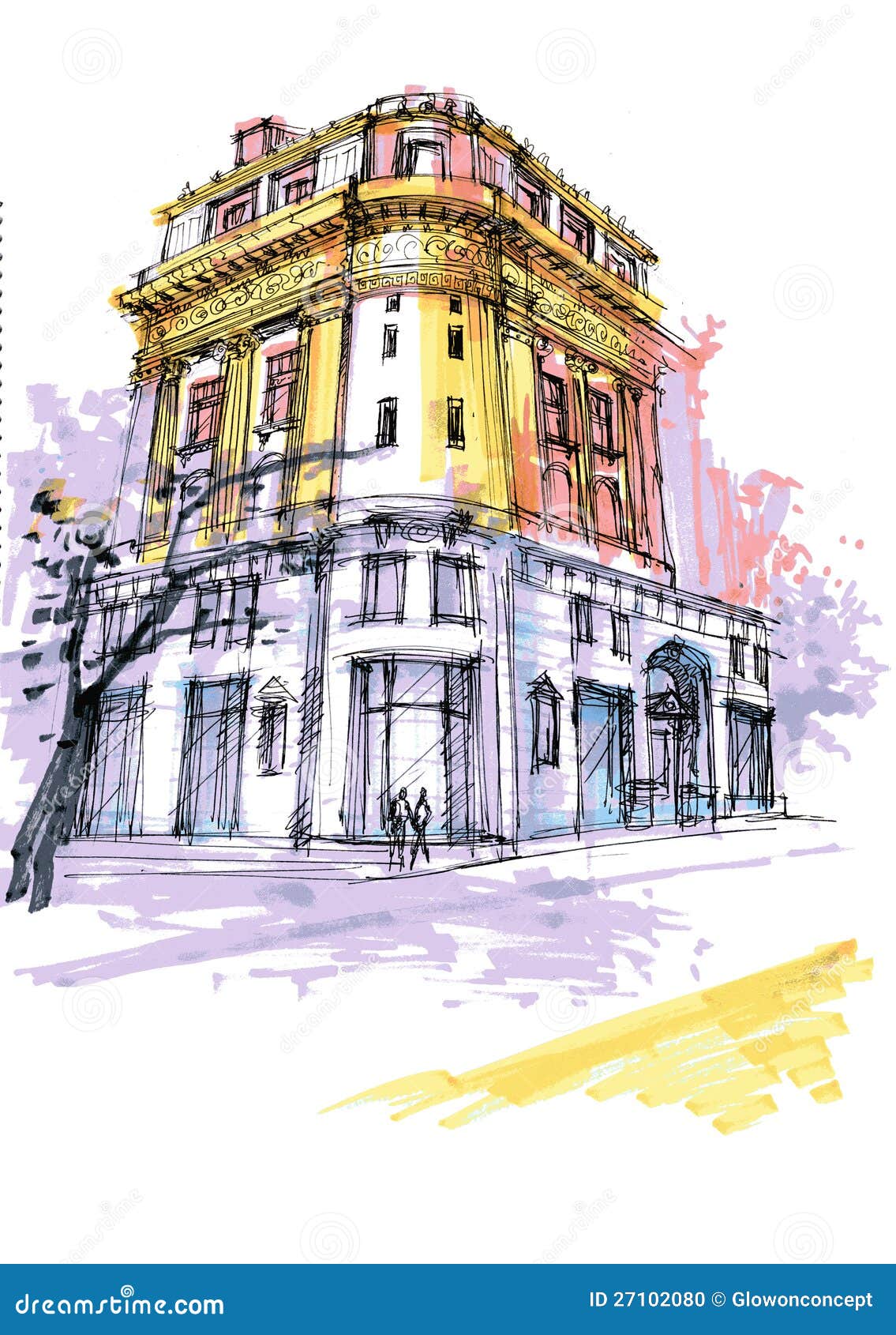 Historical Georgia Building. Savannah Drawing Stock Illustration ...
