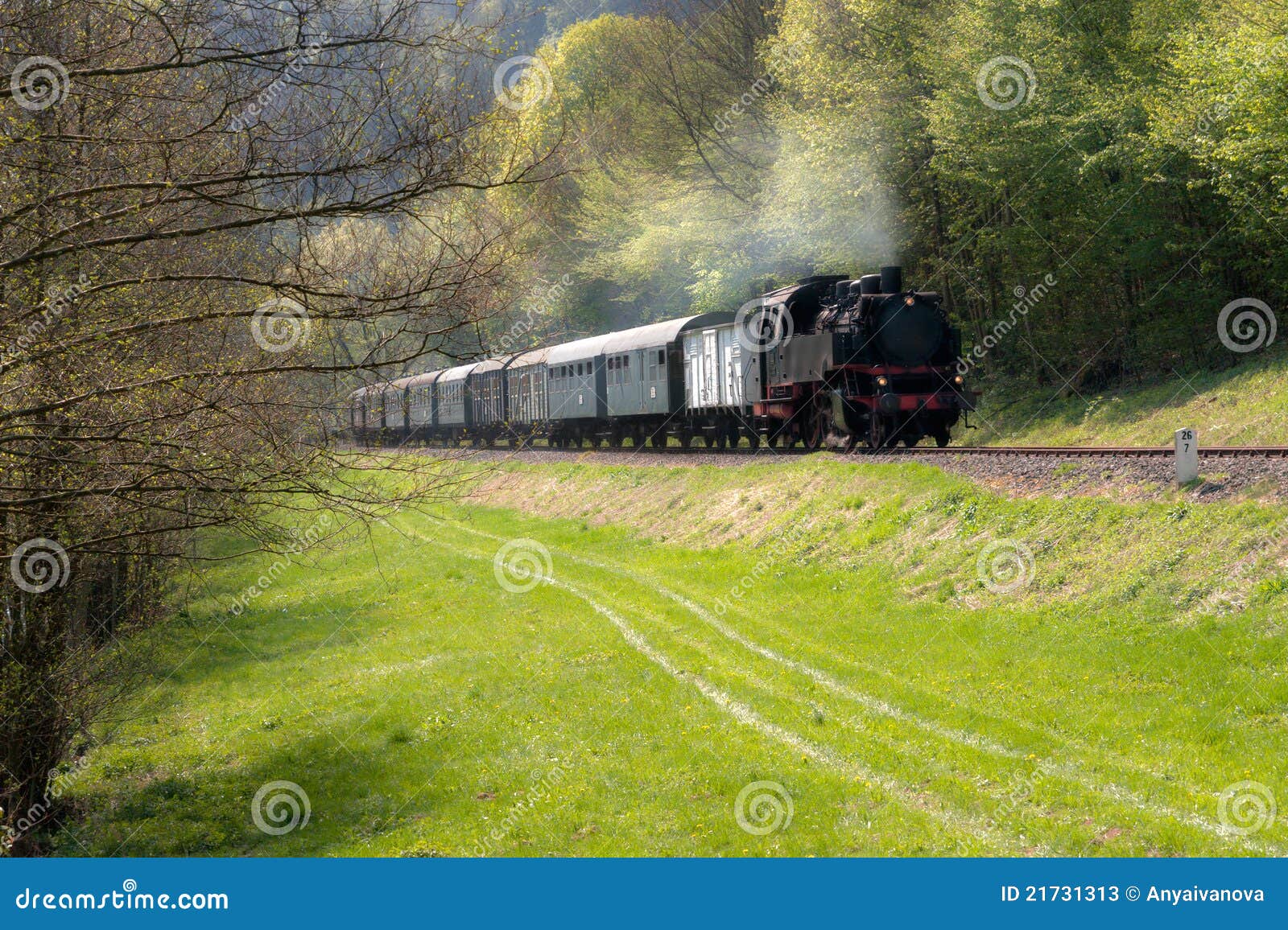 Historical German Steam Train Stock Image - Image of mountaun, narrow ...