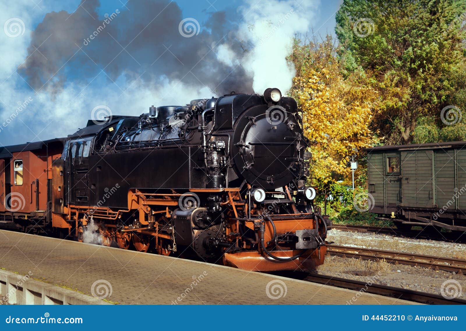 Historical German Steam Train Stock Photo - Image of locomotive ...