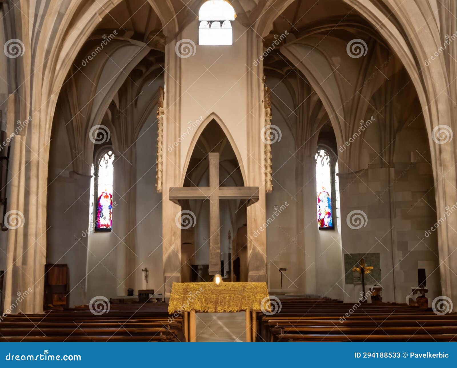 Historical Gothic Church stock illustration. Illustration of history ...
