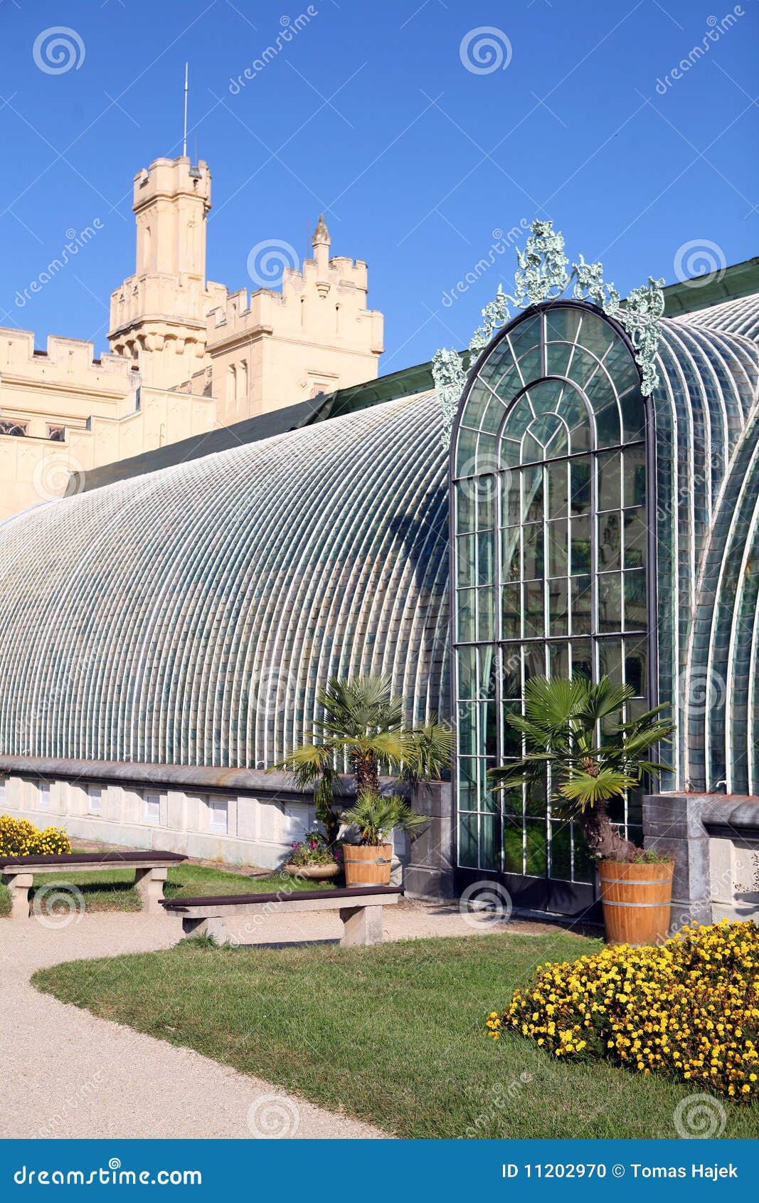 Historical Greenhouse by the Castle Lednice - Sout Stock Photo - Image ...