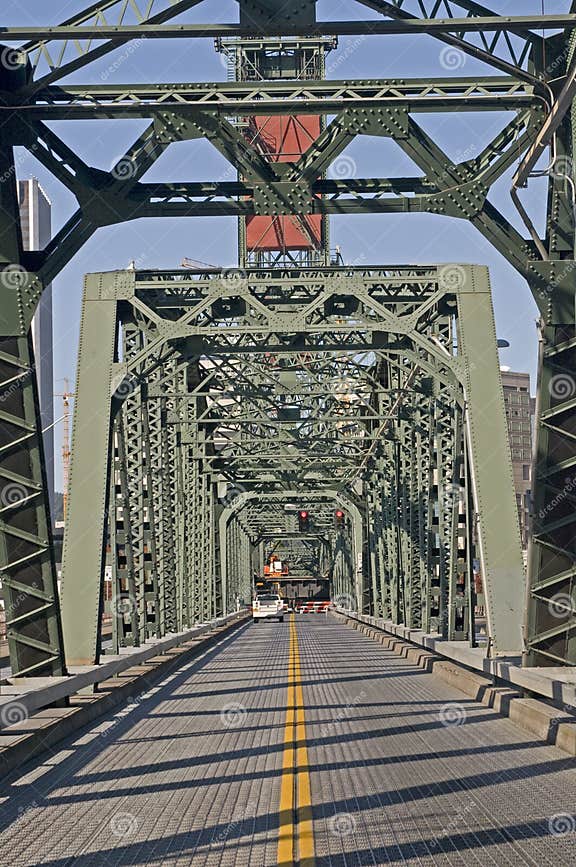 Historical Hawthorne St Bridge. Stock Photo - Image of bridge ...
