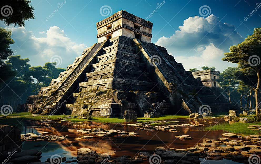 Historical Heritage Ancient Aztec Civilization Stock Illustration ...