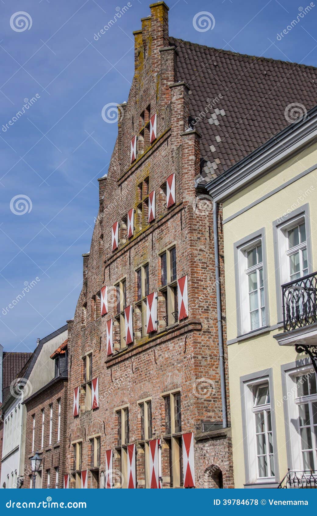 Historical House in the Old Center of Kalkar Stock Photo - Image of ...