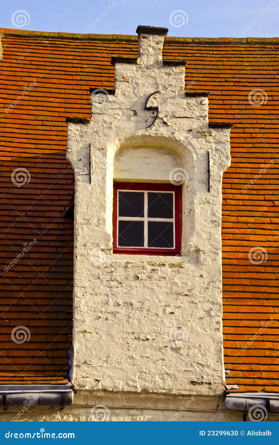 Historical House Window Ir Belgium Brugge Stock Photo - Image of ...