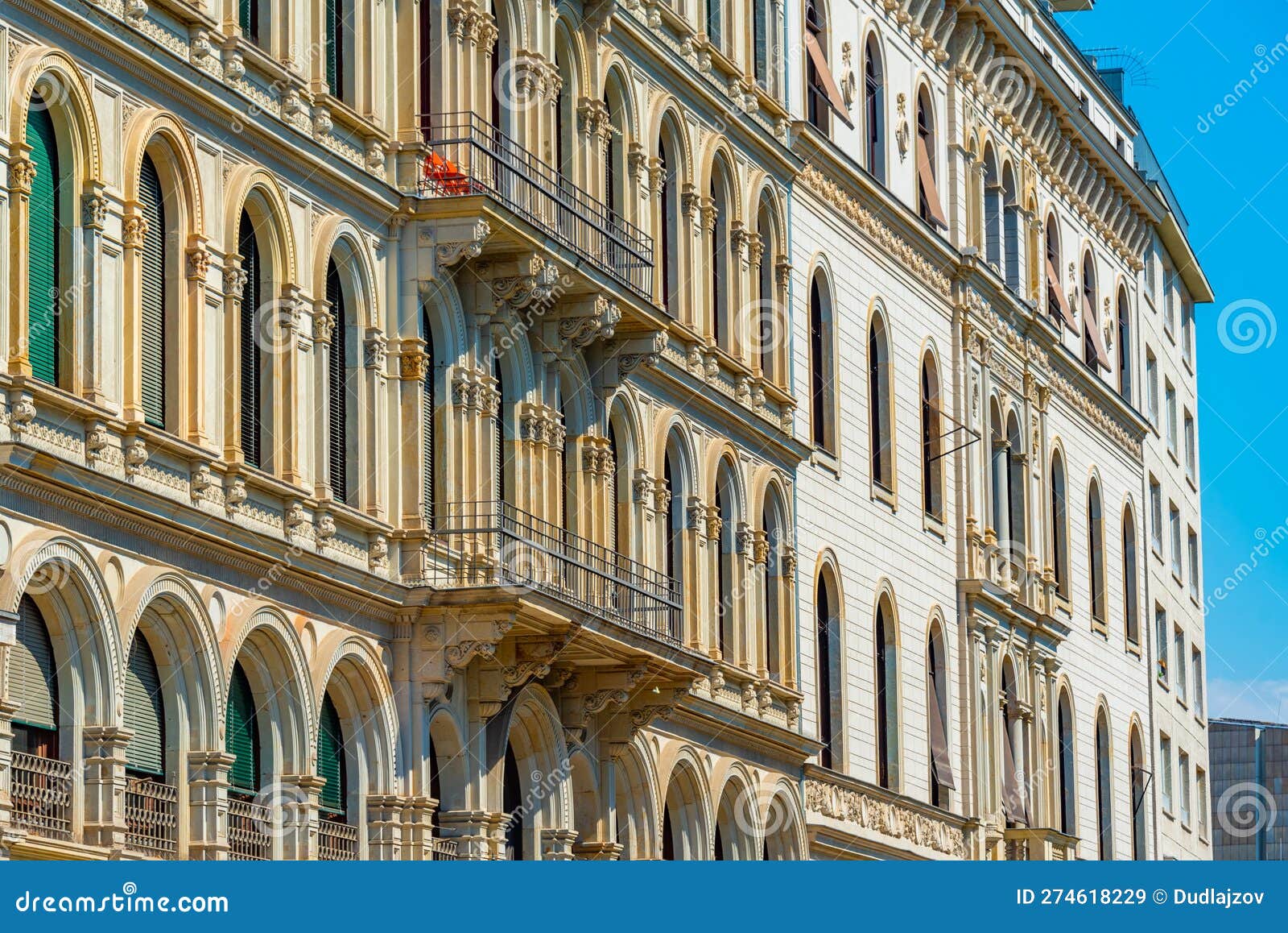 Historical Houses in the Old Town of Leipzig, Germany Stock Image ...