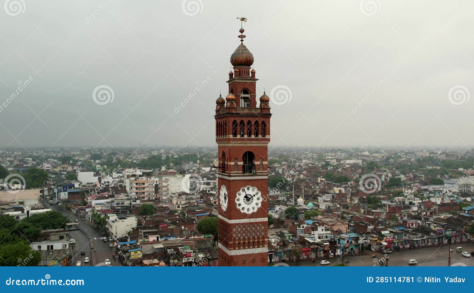 Historical Indian Clock Tower Lucknow Stock Video - Video of fort, bara ...