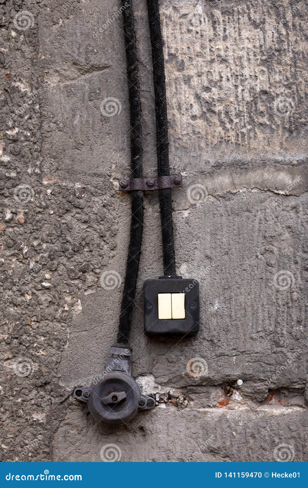 Historical Light Switches and Cables Stock Photo - Image of equipment ...