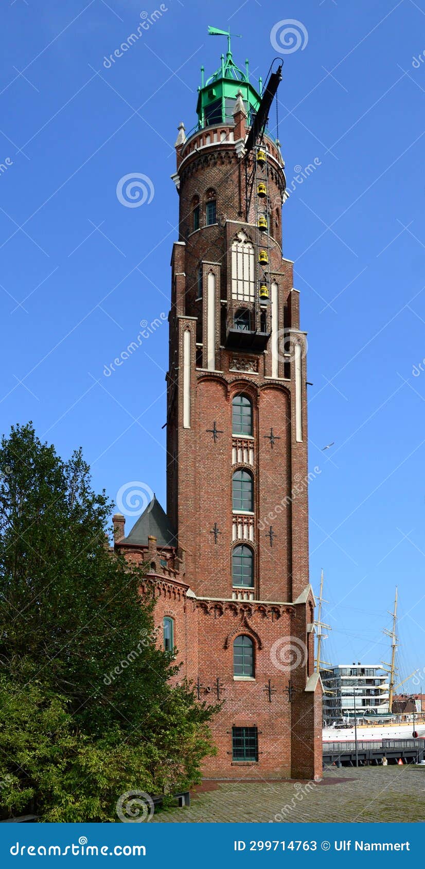 Historical Lighthouse in Bremerhaven at the North Sea Stock Image ...