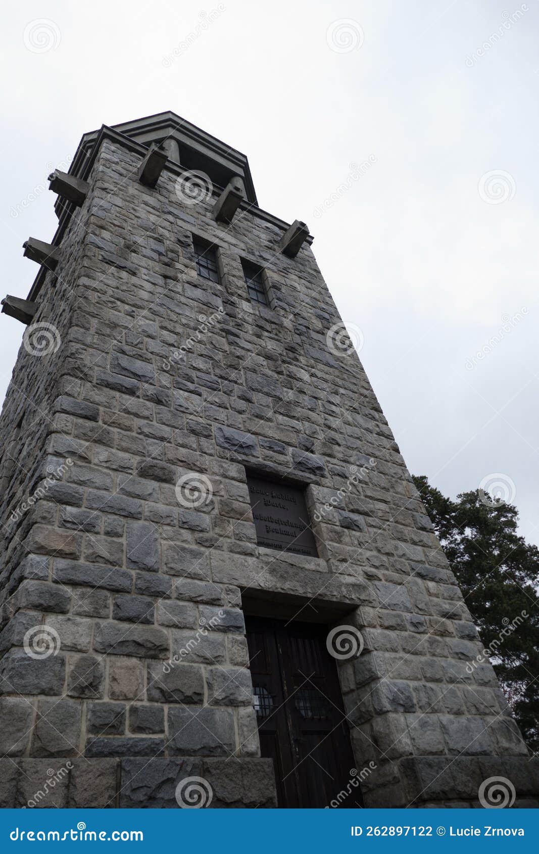 Historical Lookout Tower Made of Stone Stock Photo - Image of peak ...
