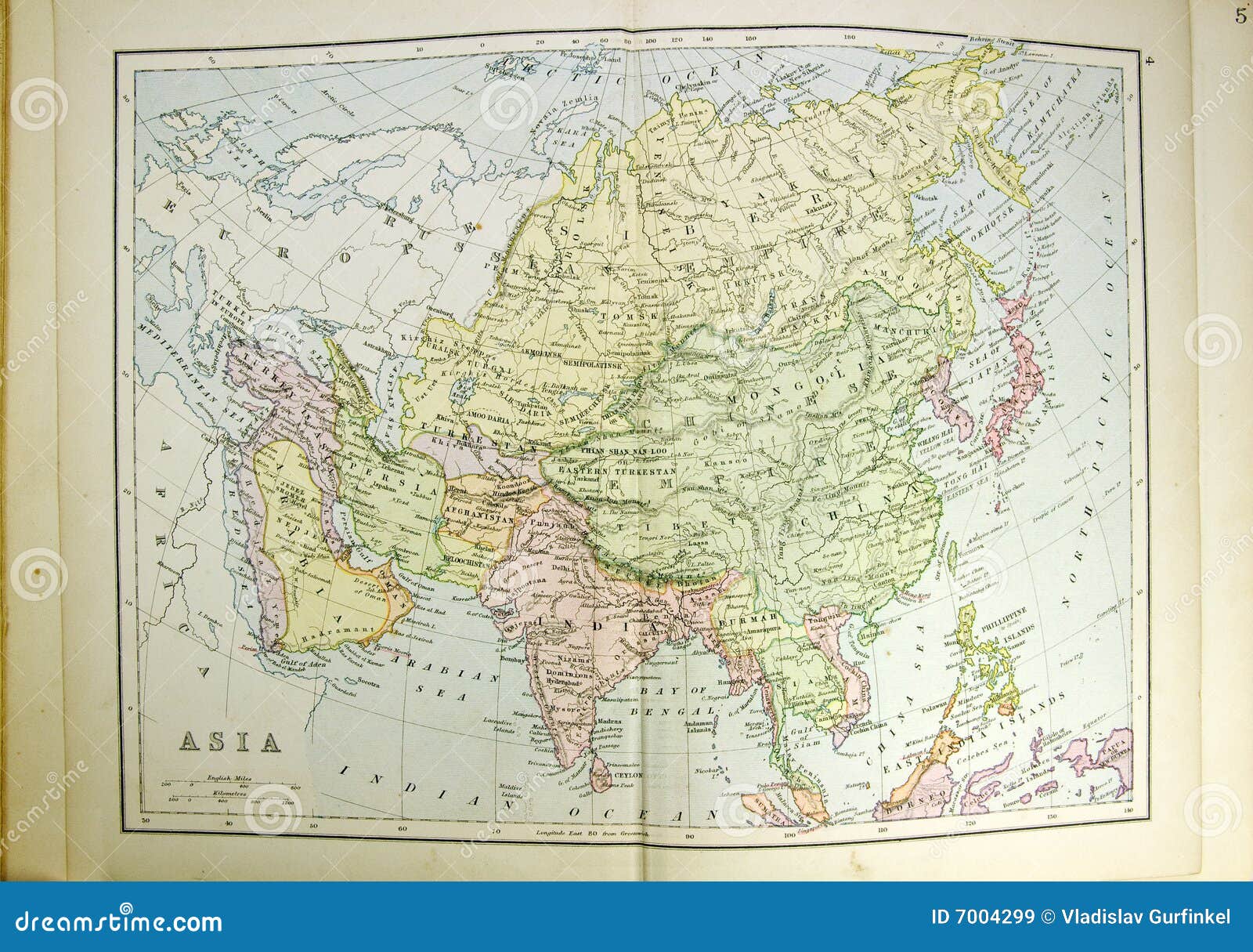 Historical Map Of Asia Stock Image | CartoonDealer.com #7004299