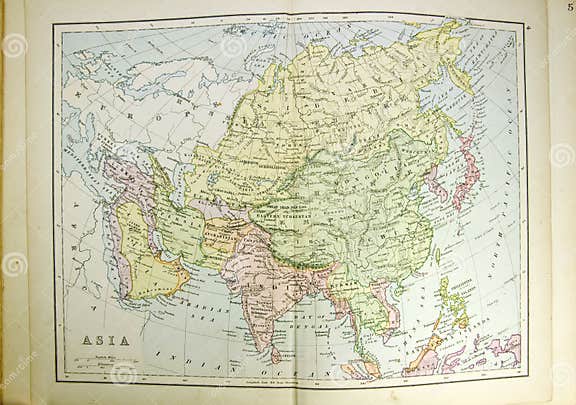 Historical map of Asia stock illustration. Illustration of grunge - 7004299