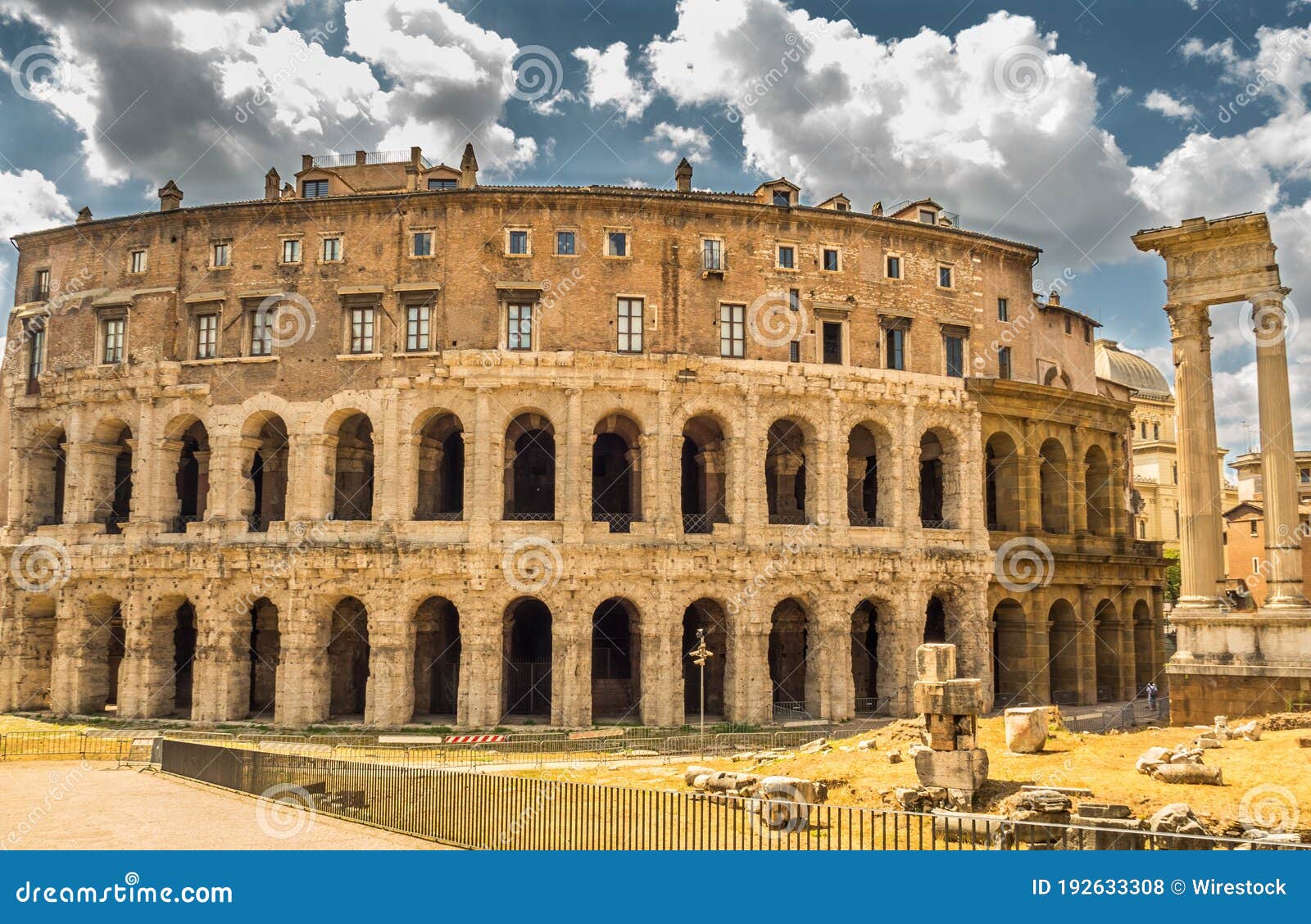 Historical Marcello Theater in Rome Stock Photo - Image of italy, rome ...