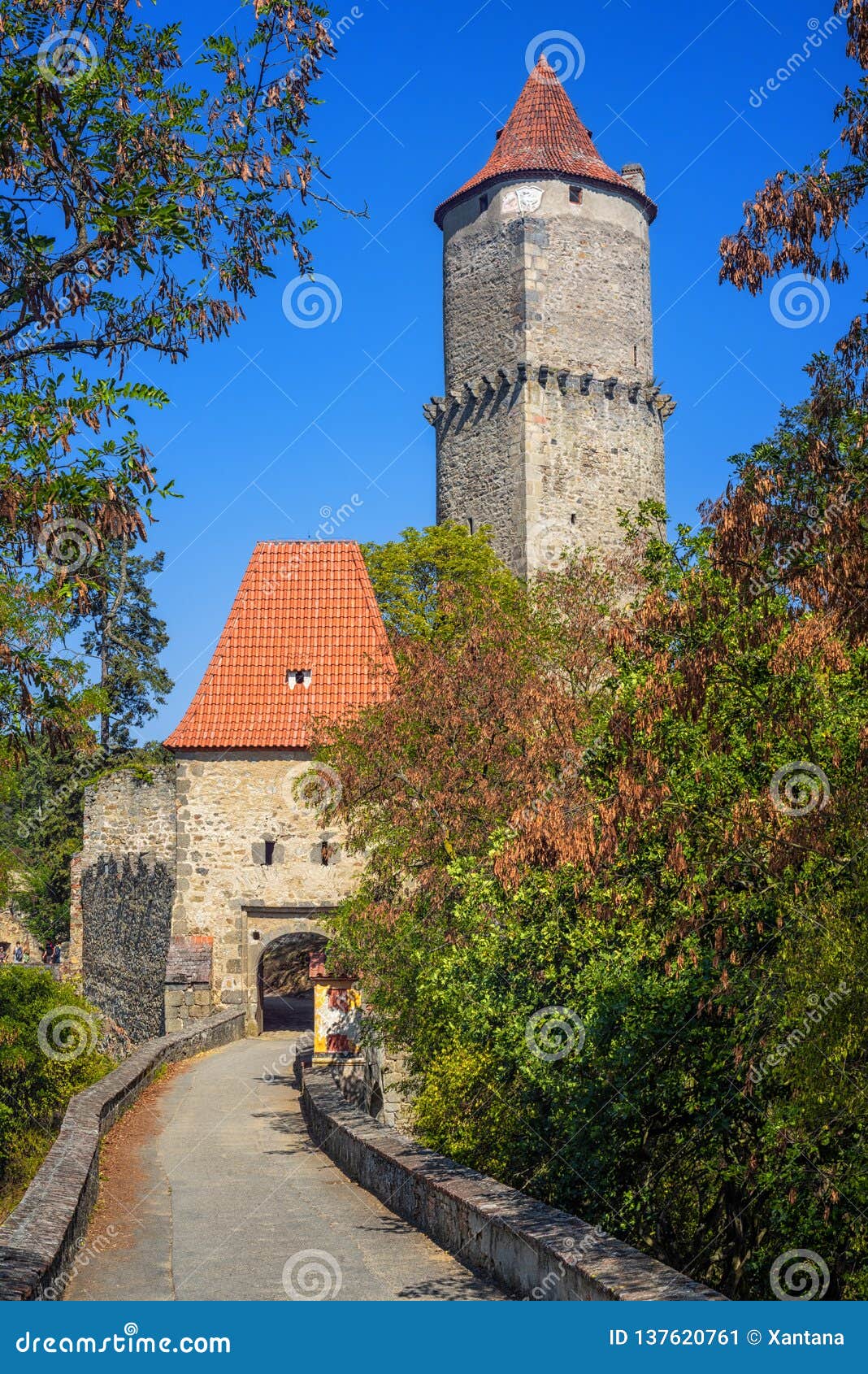 Historical Medieval Gothic Castle of Zvikov, Czech Republic Stock Image ...