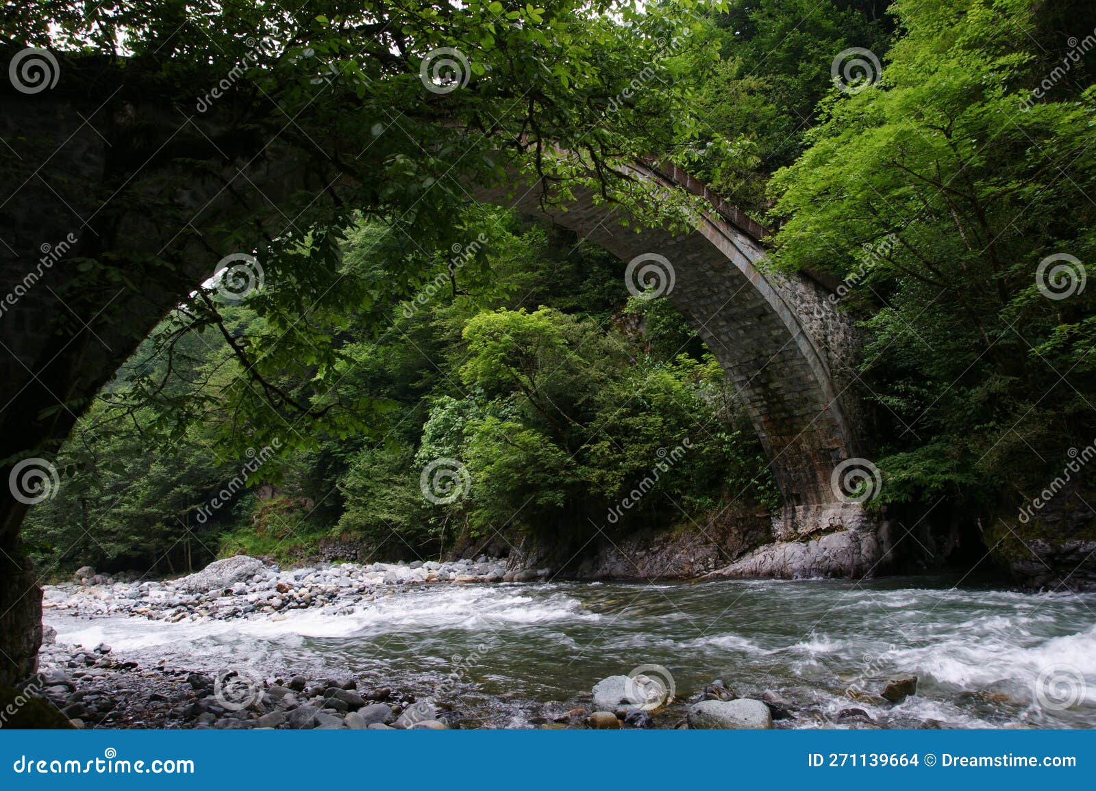 Historical Mikron Bridge stock photo. Image of river - 271139664