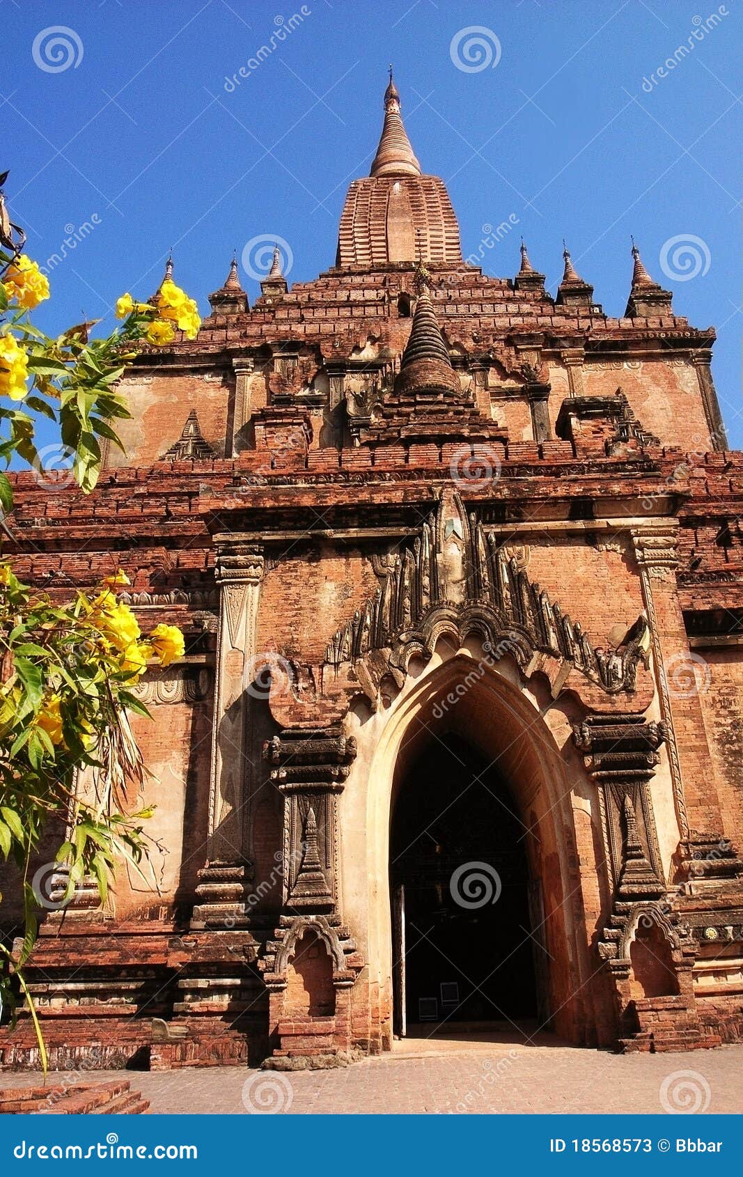 Historical Monastery in Myanmar Stock Image - Image of ancient, pink ...