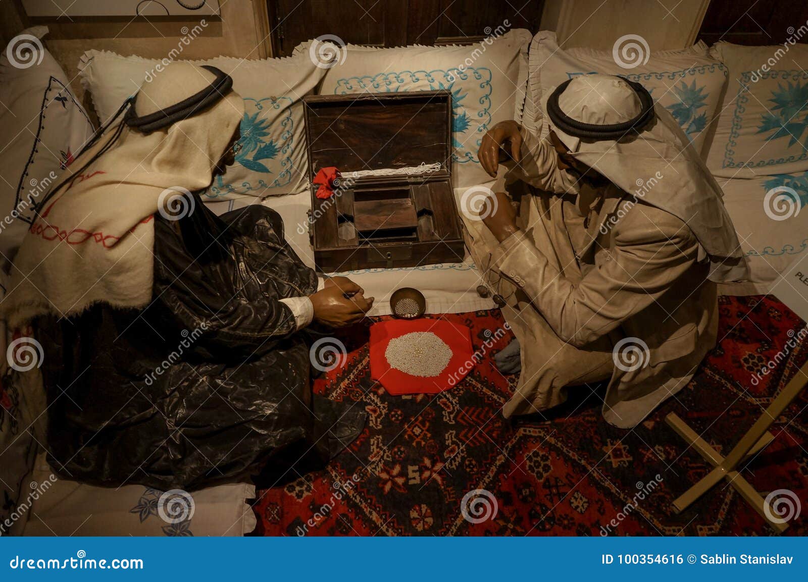 Historical Museum in Dubai. Ancient Traders Pearls. UAE. Dubai. Summer ...